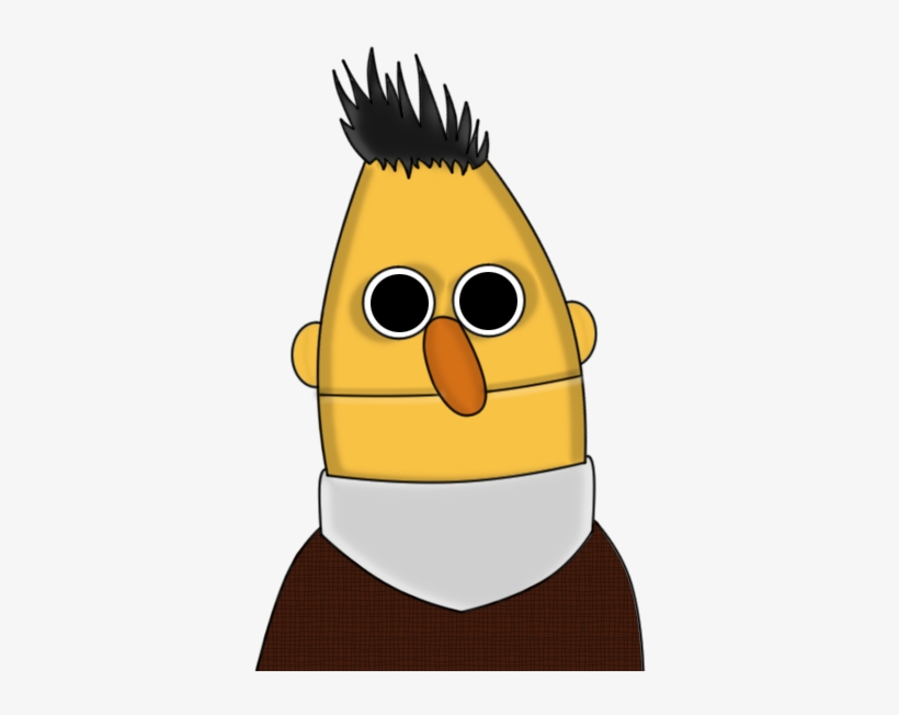 Edited Unibrow Version - Bert Sesame Street With Glasses PNG Image ...