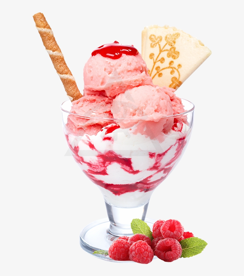 Raspberry Ripple - Ice Cream In Glasses PNG Image | Transparent PNG ...