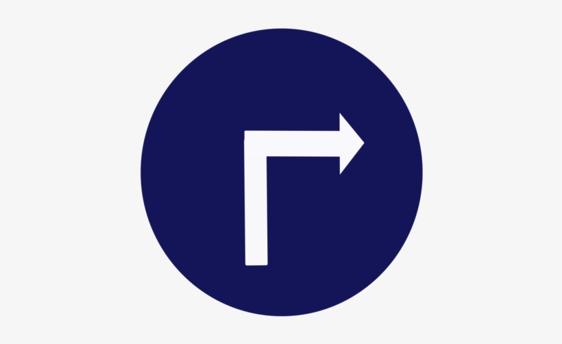 Computer Icons Traffic Sign Arrow - Compulsory Turn Right Sign PNG ...