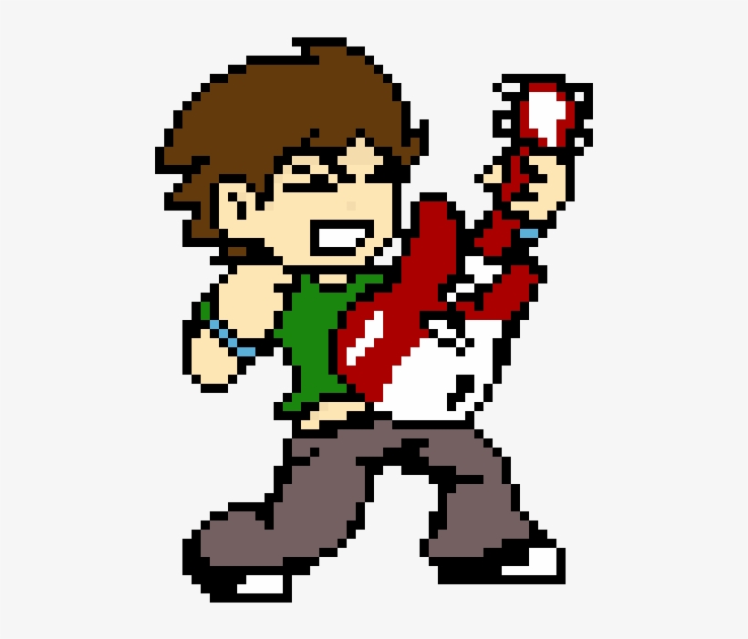 Scott Pilgrim - Minecraft Pixel Art Scott Pilgrim PNG Image ...