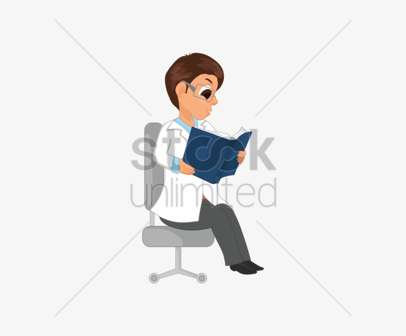 Reading A Book Vector Image Stockunlimited Graphic - Man Read Book In ...
