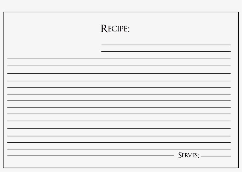 Recipe Card Png