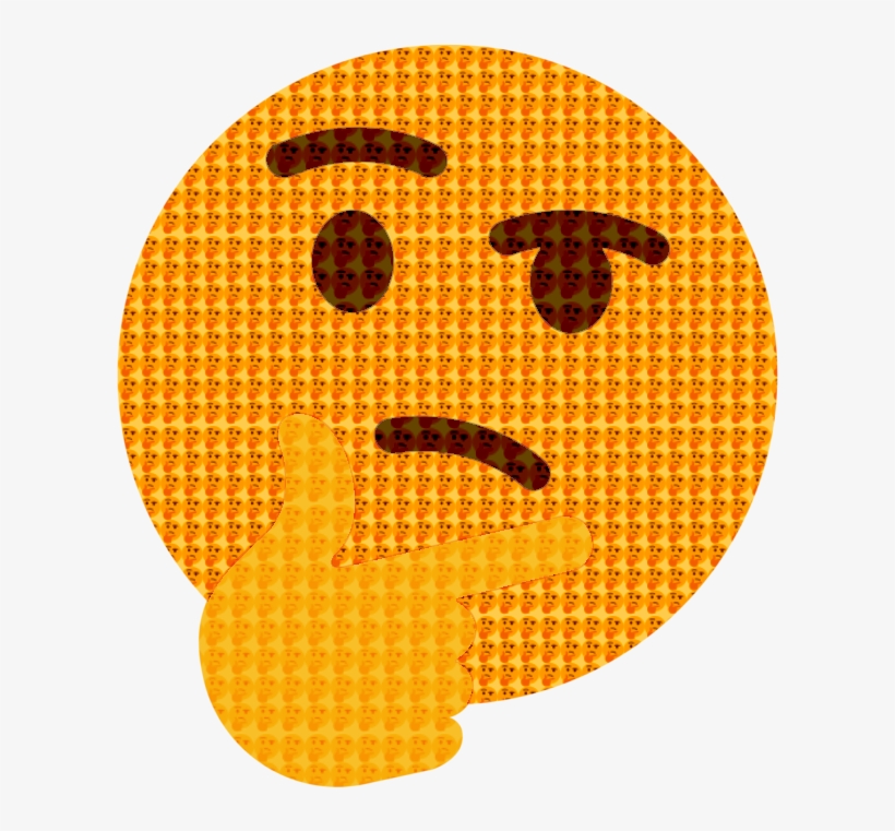 Yellow Orange - Thinking Emoji Ception PNG Image | Transparent PNG Free ...