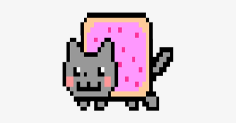 Nyan Cat Clipart Transparent Background - Nyan Cat To The Left PNG ...