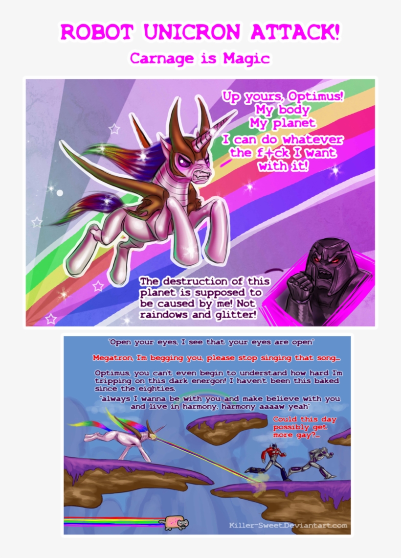 Killer Sweet, Megatron, Nyan Cat, Optimus Prime, Ponified, - Optimus ...
