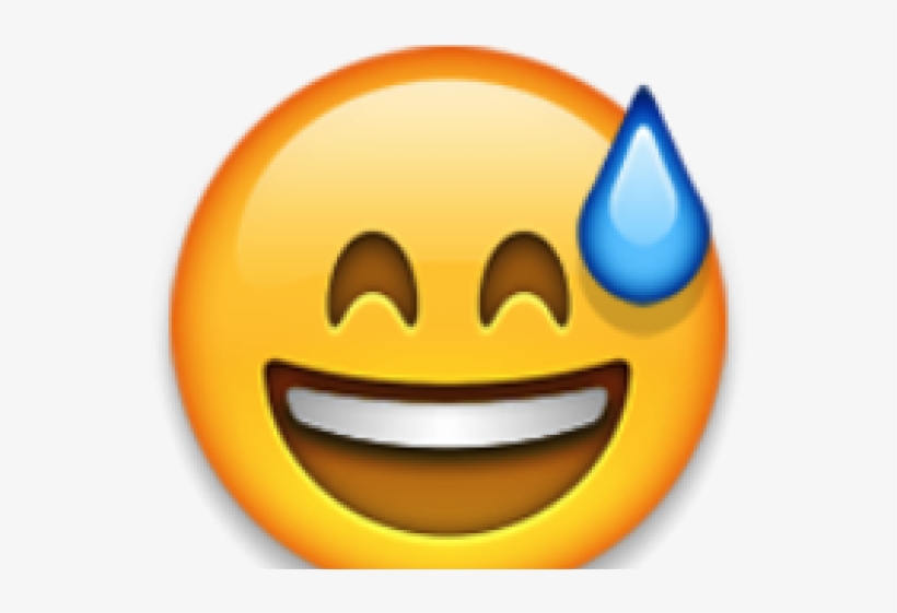 Emoji Clipart Sweaty - Smile And Sweat Emoji PNG Image | Transparent ...
