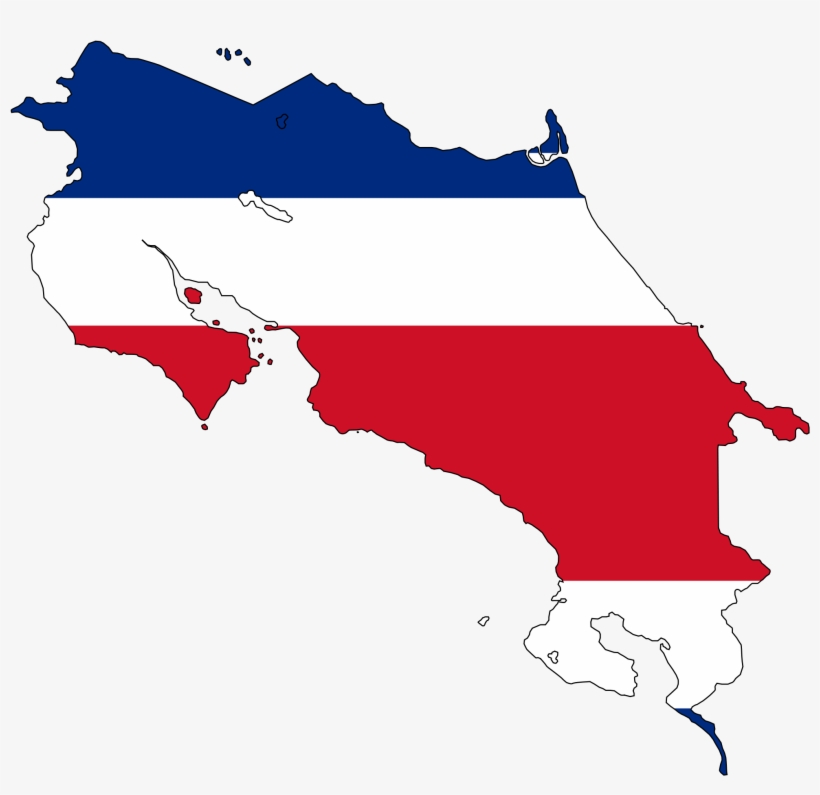 Costa Rica Flag Map PNG Image | Transparent PNG Free Download on SeekPNG