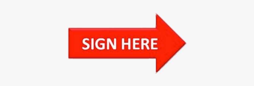 Red Sign Here Arrow - Hcv Treatment Timeline 2017 PNG Image ...