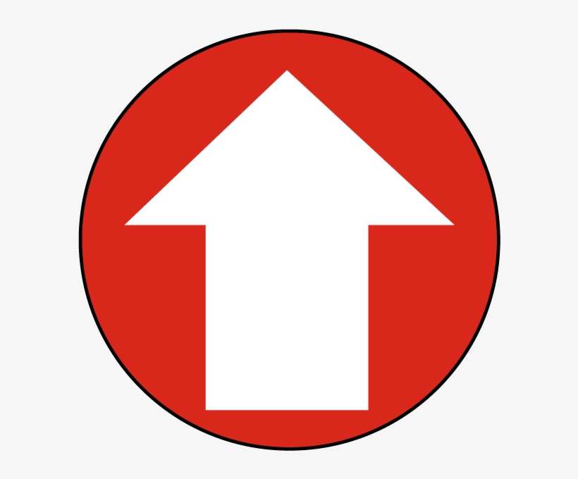 Directional Arrow Floor Sign - Facebook Logo Red Background PNG Image ...