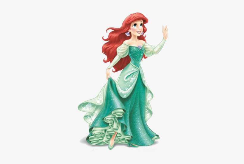 Green Dressed Ariel - Principesse Disney Disney Princesses Group Mural ...