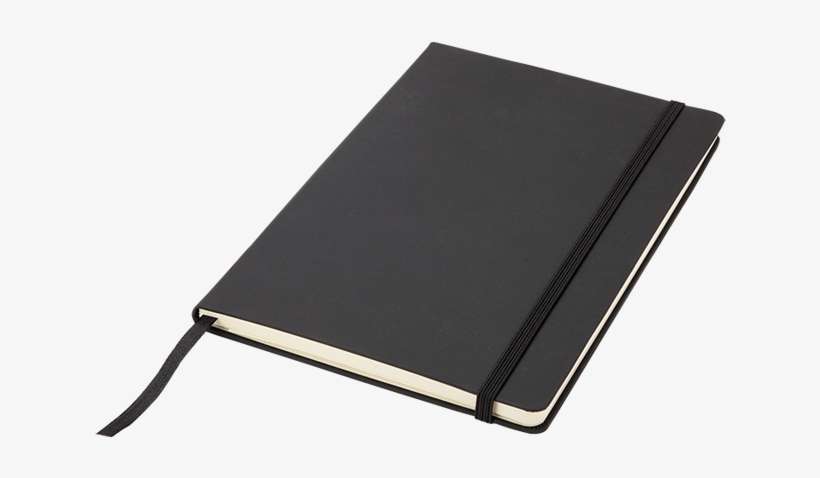 A5 Notebook With Elastic Band Closure Bf0035 - Black Notebook With ...