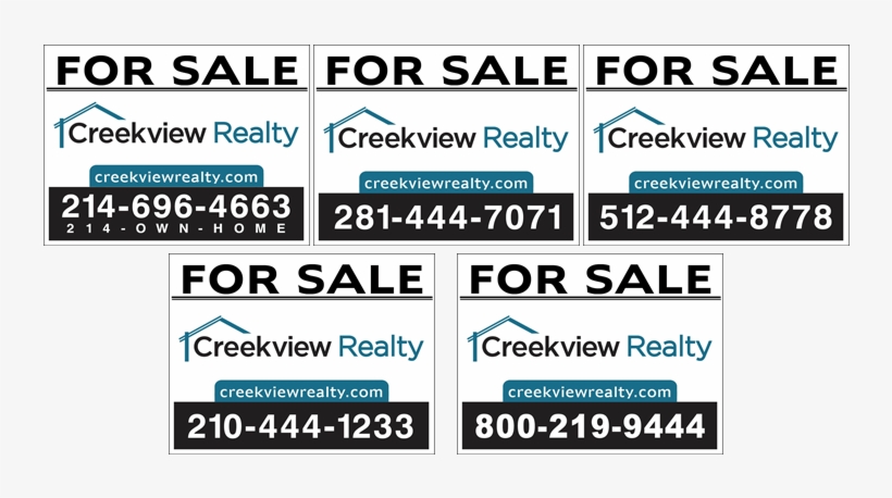 5 Real Estate Signs - 5signs PNG Image | Transparent PNG Free Download ...
