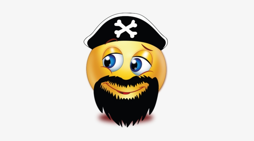 Evil Beard Pirate - Transparent Pirate Emoji PNG Image | Transparent ...