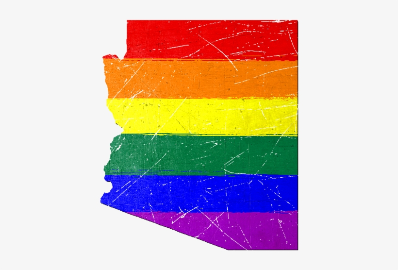 Download Arizona Silhouette Lgbt Pride Flag - Arizona | Transparent PNG ...