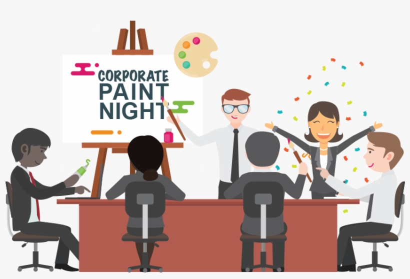 Fun Cartoon On A Creative Corporate Event To Spoil - Team Building ...