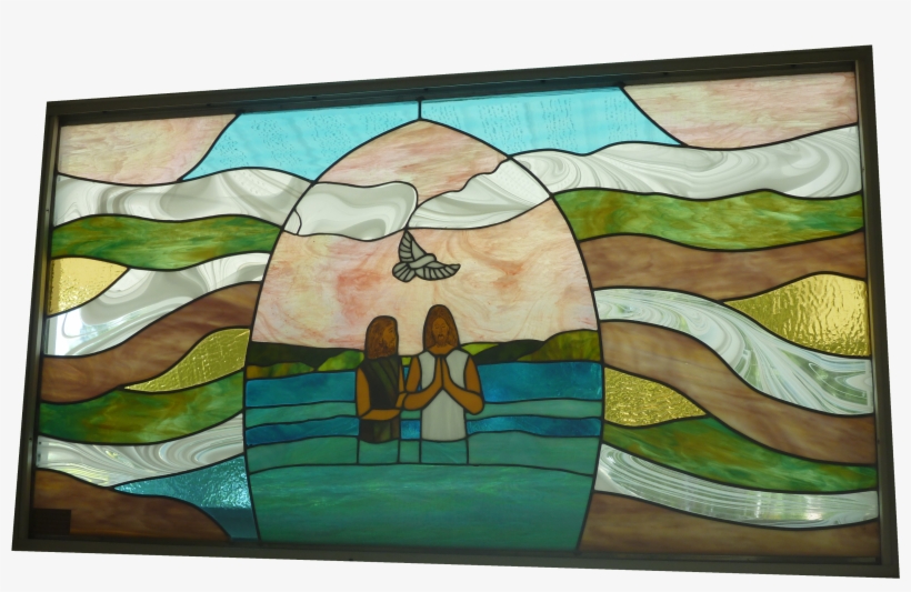 Baptism Of Jesus - Stained Glass PNG Image | Transparent PNG Free ...