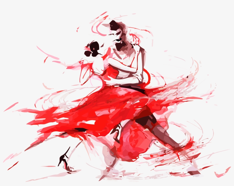 Tango Dance Allposters - Dance Watercolor Png PNG Image | Transparent ...