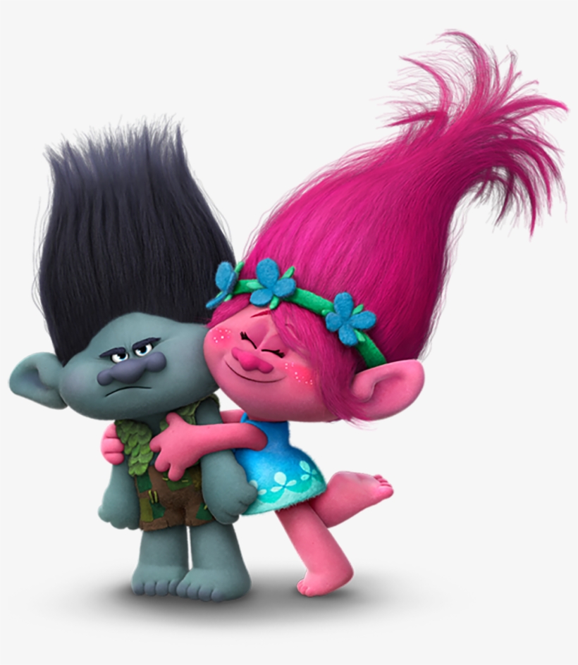 Download Princess Poppy Hugging Branch Trolls Poppy And Branch