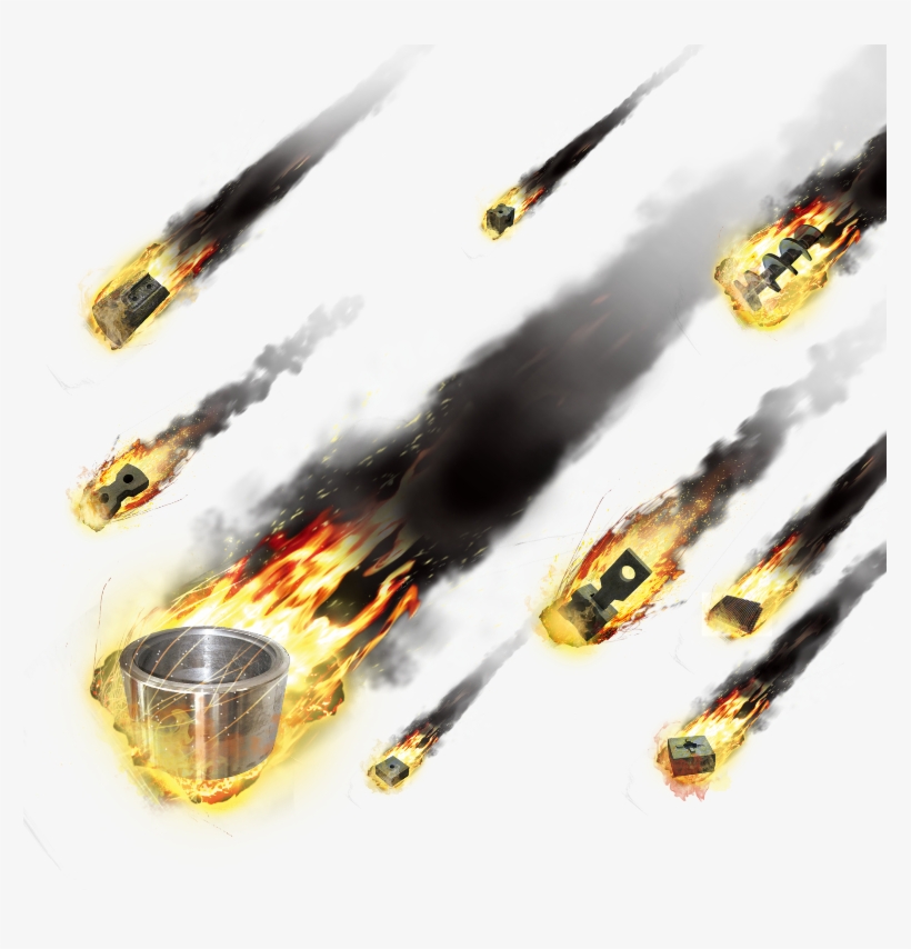 Download Meteor Flames Yellow Sky Space Universe Ftestickers - Flames ...