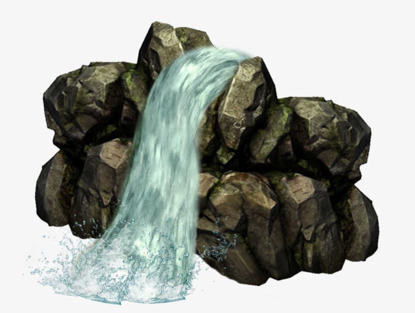 Clipart Black And White By Moonglowlilly Deviantart - Waterfall With ...