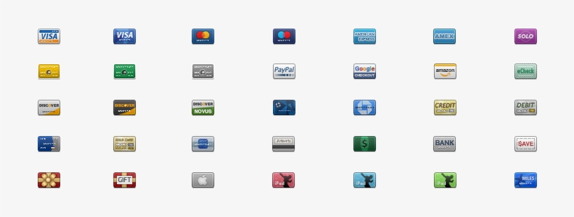 Credit Card Icon Pack - Minimalist Credit Card Logo Png PNG Image ...