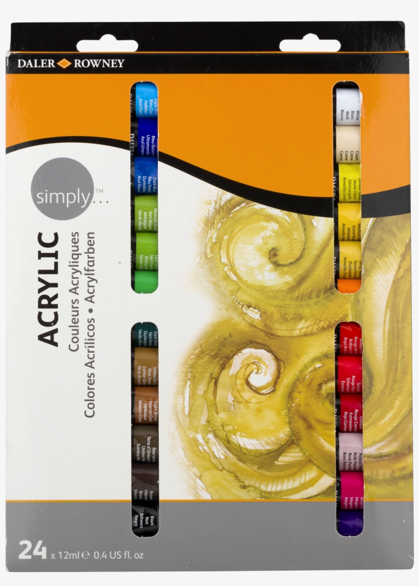 Daler Rowney 12ml Simply Acrylic Set (pack PNG Image | Transparent PNG ...