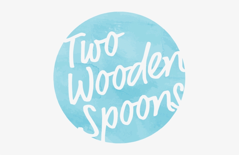 Two Wooden Spoons Chambray Blue Watercolor Logo - Calligraphy PNG Image ...