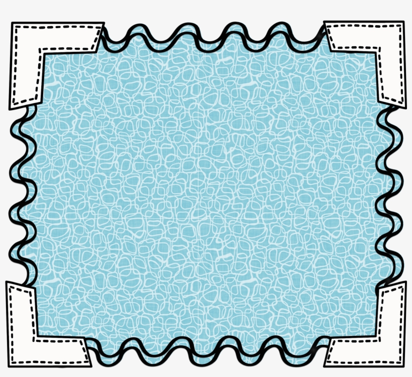 Scribble Frame Blue 1,600×1,439 Pixels - Border Design Black And White ...