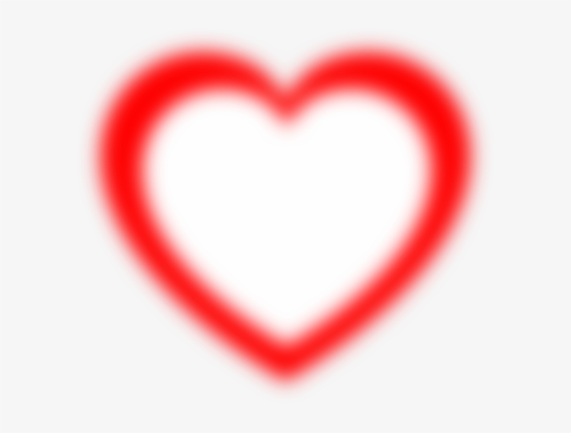 Download How To Set Use Fuzzy Red Heart Outline Icon Png | Transparent ...
