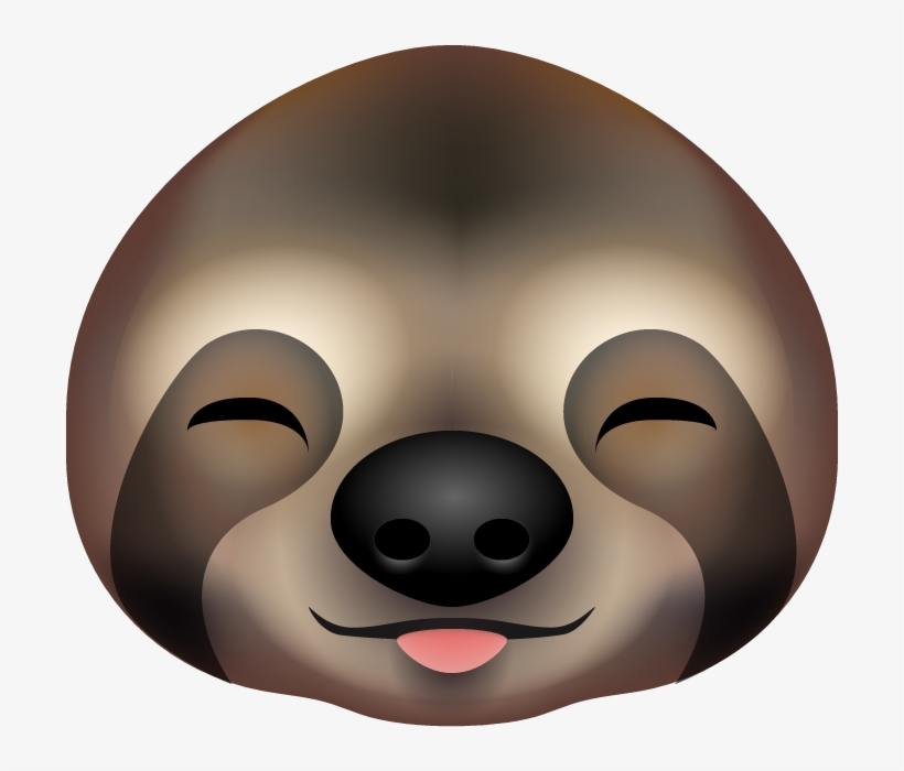Sloth Head Emoji Asleep3 Big - Emoji PNG Image | Transparent PNG Free ...