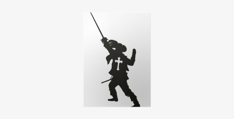 Musketeer With Sword Detailed Vector Silhouette - Musketeer Icon PNG ...