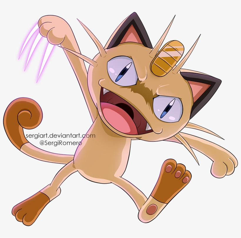 Meowth Transparent Deviantart - Meowth Slash PNG Image | Transparent ...