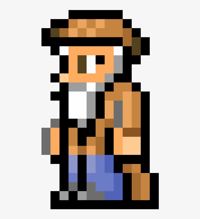 Terraria Merchant - Merchant Pixel Art Terraria PNG Image | Transparent ...