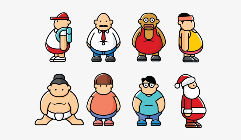 Fat Guys Vector - Obese Medical Png Vector PNG Image | Transparent PNG ...