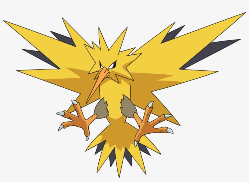 Zapdos Best Bird Moltres - Pokemon Legendary Birds Zapdos PNG Image ...