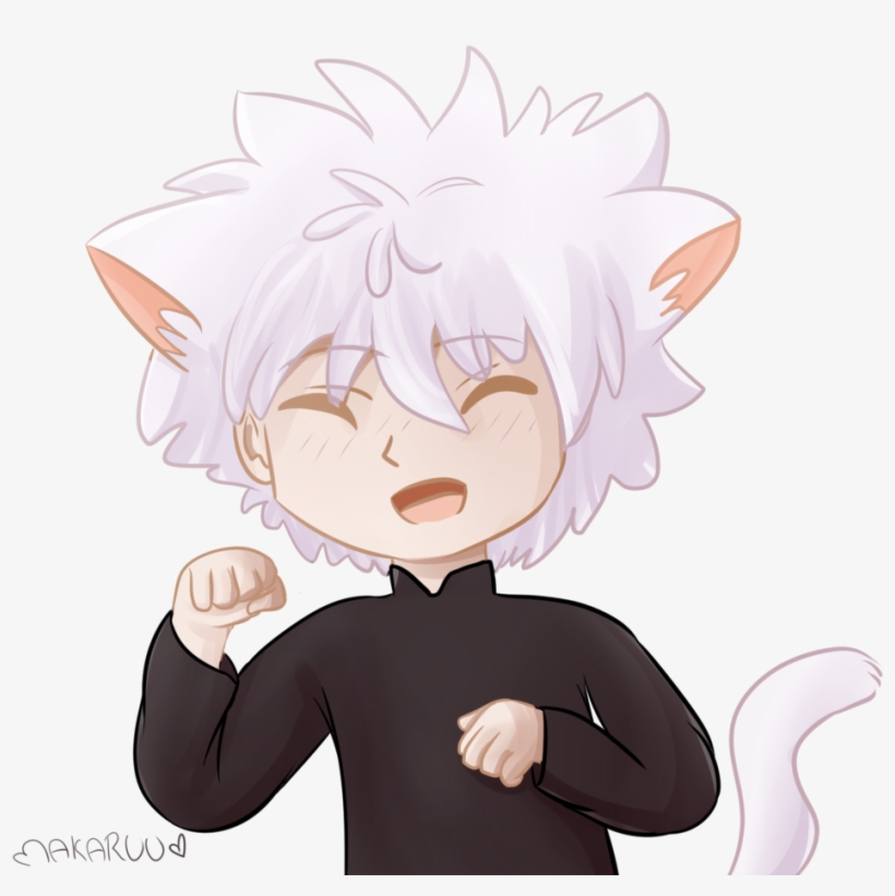 Banner Black And White Stock Kitty By Joannimation - Kitty Killua PNG ...