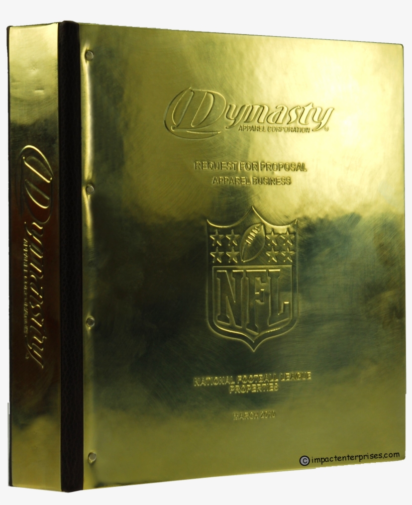 Brass Binder Covers And Brass Clipboards, Nfl Dynasty - Nfl Binder PNG ...