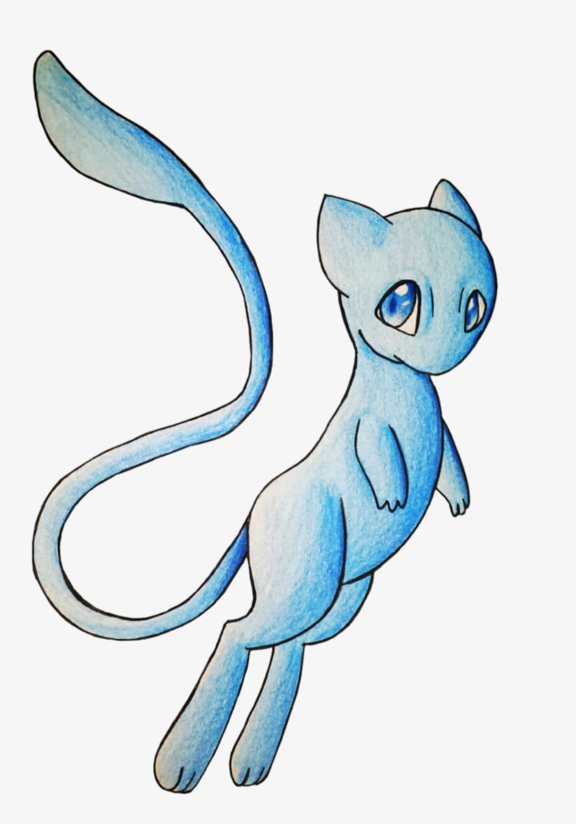 Shiny Mew By Lunar - Drawing PNG Image | Transparent PNG Free Download ...