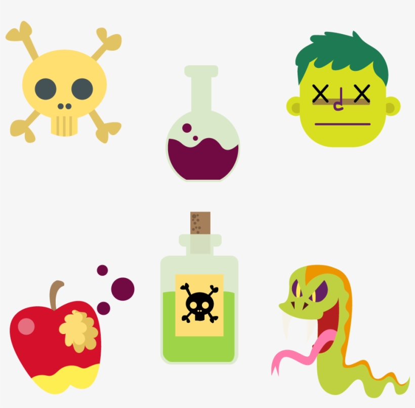 Cartoon Poison Vector Set - Poison Cartoon PNG Image | Transparent PNG ...