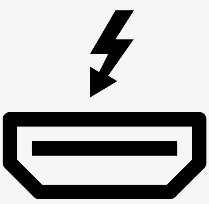 The Icon Is A Logo Of Thunderbolt - Sign PNG Image | Transparent PNG ...