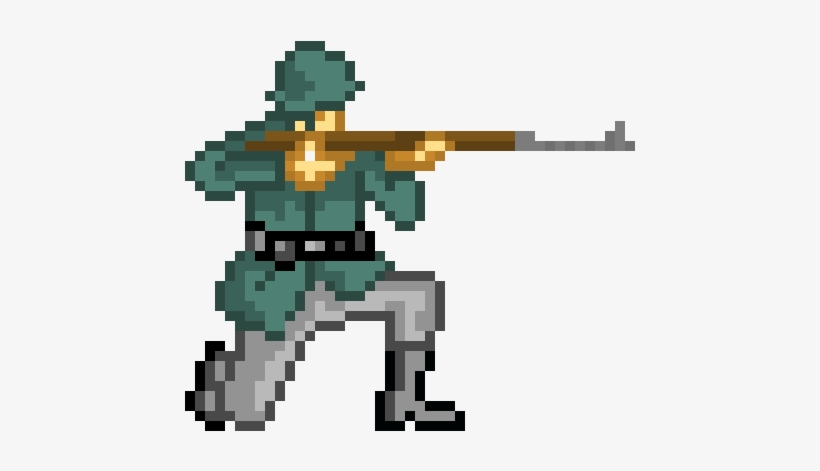 Ww2 Sniper Png Svg Stock - Ww2 Pixel Art PNG Image | Transparent PNG ...