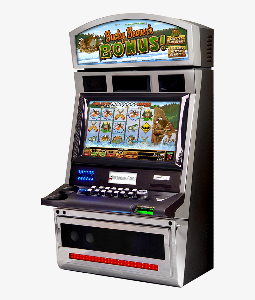 Overall View Of Bucky Beaver's Bonus Glass Displayed - Slot Machine ...