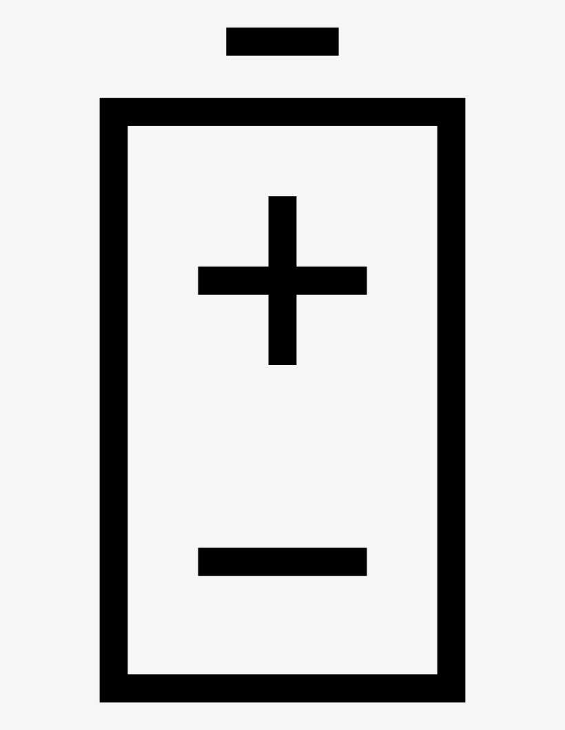 Battery With Positive And Negative Poles Symbols Svg - Icon PNG Image ...