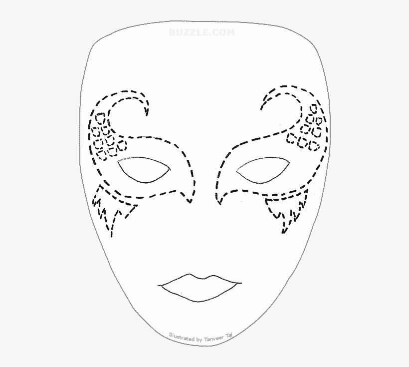 Download Try Out These Face Painting Stencils - Printable Mask Template ...