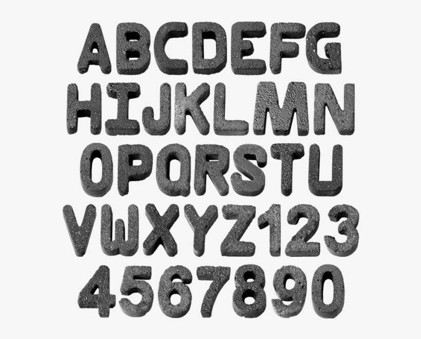 Black Concrete Font - Font PNG Image | Transparent PNG Free Download on ...