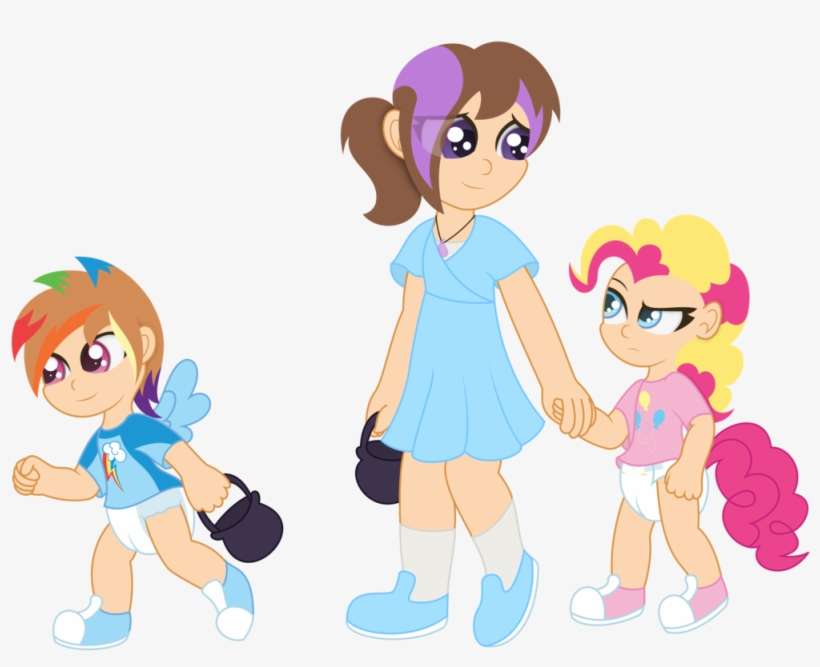 Age Regression, Artist - Rainbow Dash Human Diaper PNG Image ...