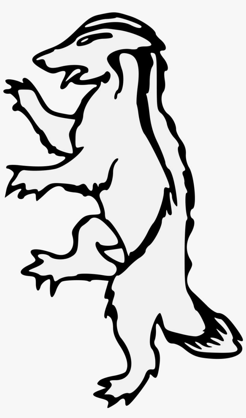 Badger Rampant - Fierce Badger Clip Art PNG Image | Transparent PNG ...