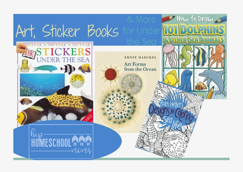 Art, Sticker Books, And More For Under The Sea - Drawing PNG Image ...
