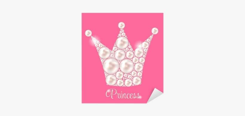 Princess Crown Pearl Background Vector Illustration - Vector Graphics ...