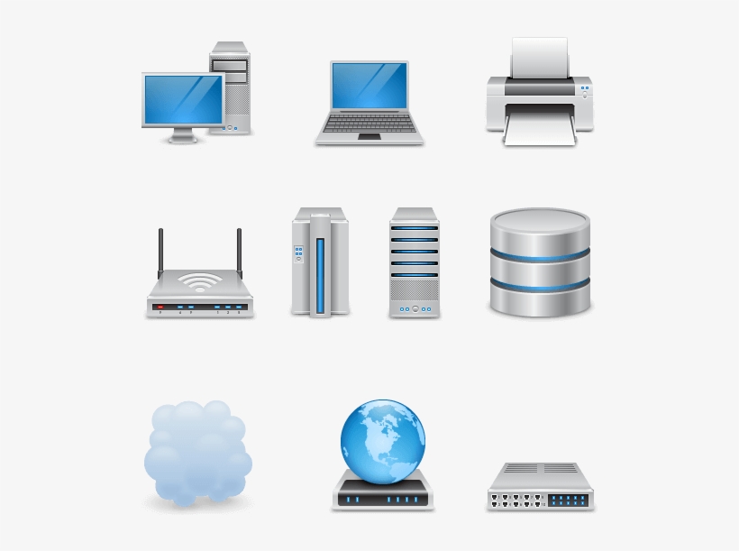 Networking Icon Pack By Webhostinggeeks - Computer Network PNG Image ...
